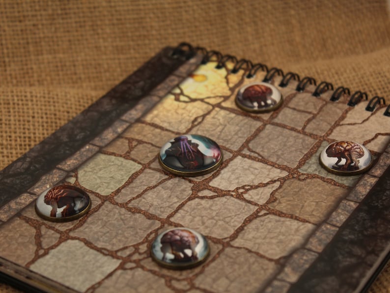 Mind Flayer and Intellect Devourers RPG Tokens Glass and Metal Deluxe ...
