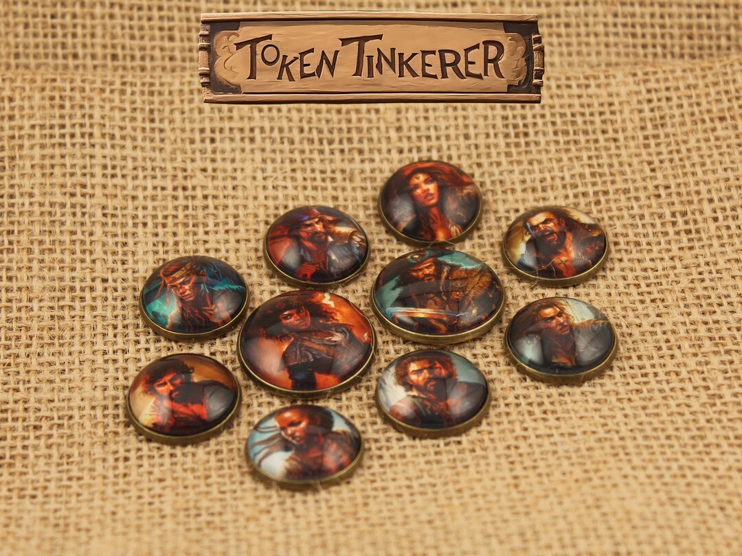 Pirates RPG Tokens Glass and Metal Deluxe Tokens Handmade by the Token ...