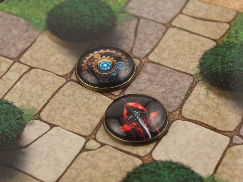 RPG Dnd Classes Tokens Glass and Metal Deluxe Tokens Handmade by the ...