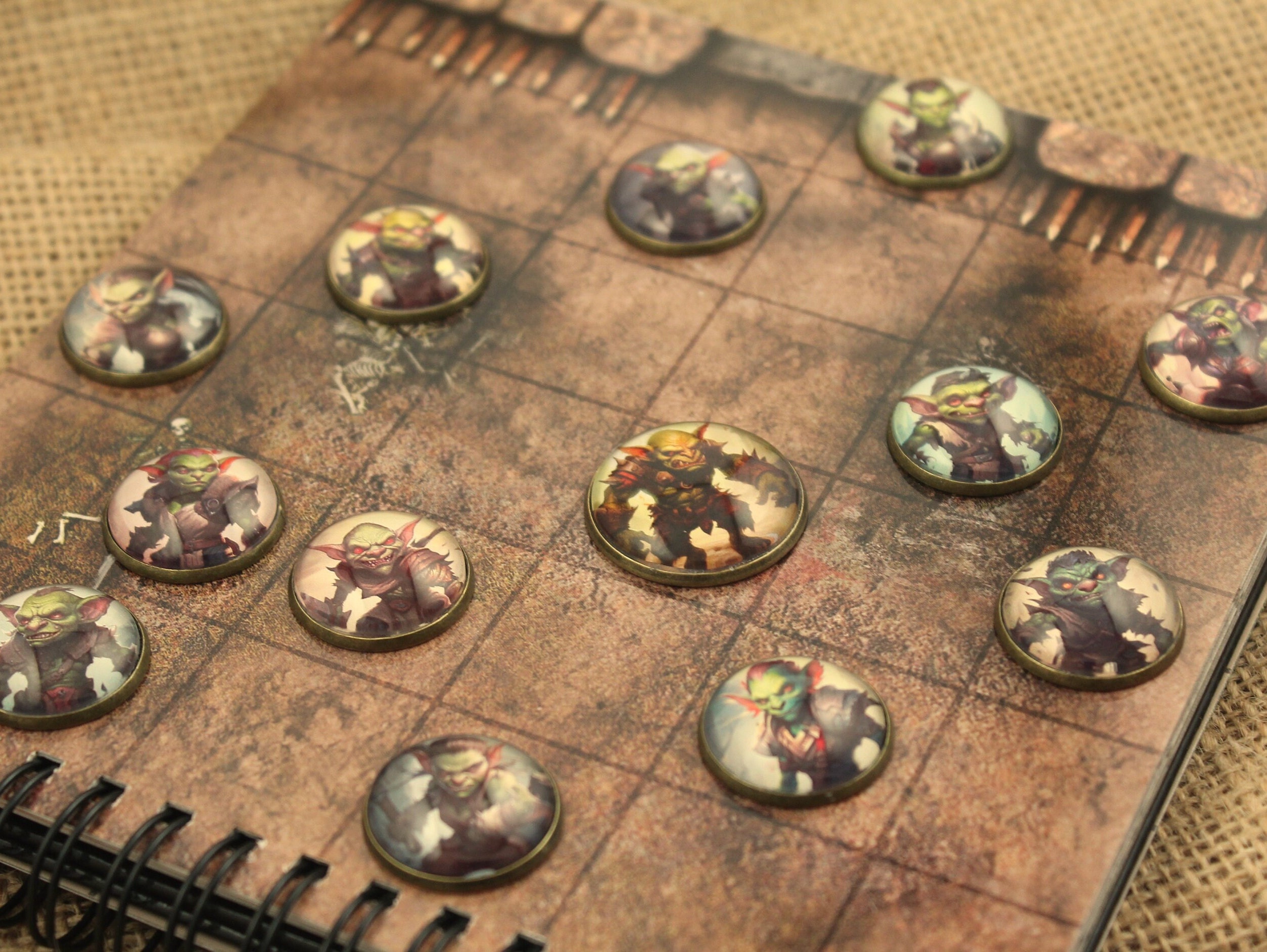 Goblins RPG Tokens Glass and Metal Deluxe Tokens Handmade by the Token ...