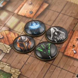 RPG Dnd Classes Tokens Glass and Metal Deluxe Tokens Handmade by the ...