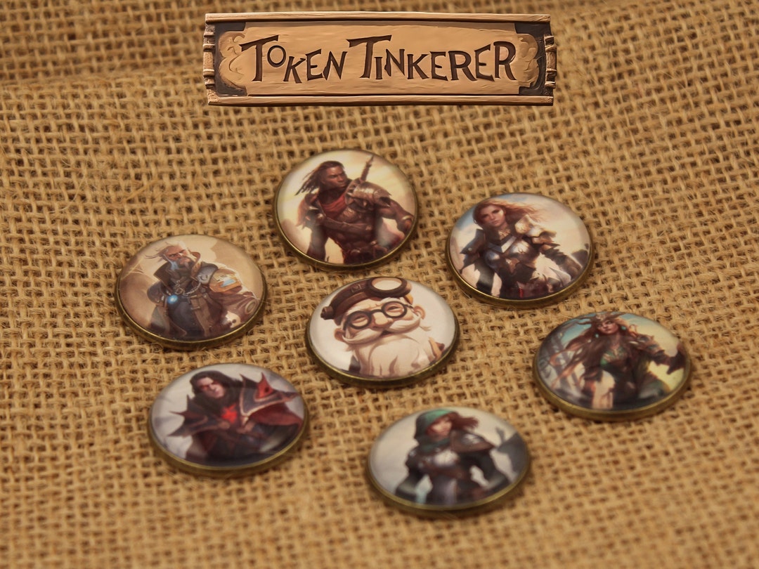 Customized RPG or Bordgames Tokens Glass and Metal Deluxe Tokens ...