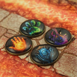 RPG Dnd Classes Tokens Glass and Metal Deluxe Tokens Handmade by the ...