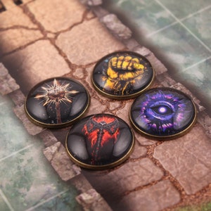 RPG Dnd Classes Tokens Glass and Metal Deluxe Tokens Handmade by the ...