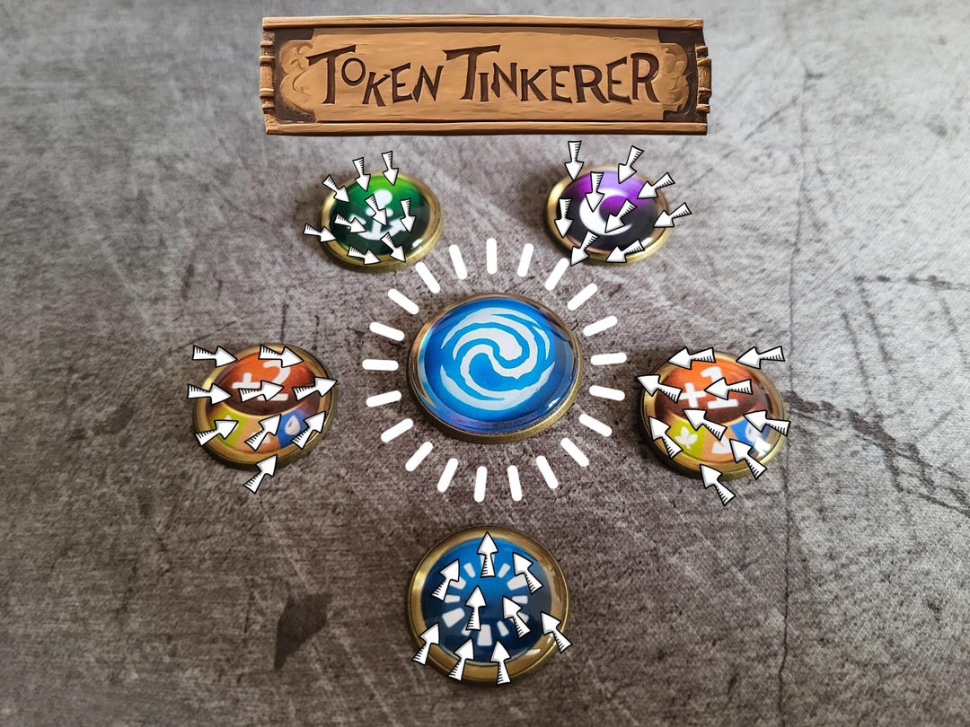 Single Token Altered TCG Tokens Glass and Metal Deluxe Tokens Handmade ...