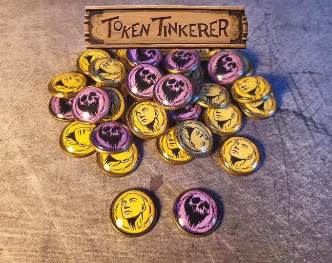 Daggerheart Hope and Fear Tokens Glass and Metal Deluxe RPG Tokens ...