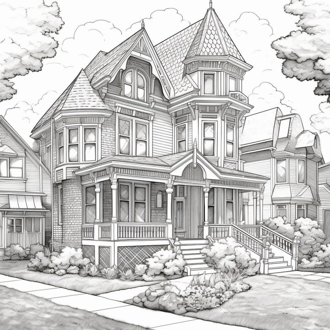 Architectural Wonders Coloring, Digital PDF Download, Monumental ...