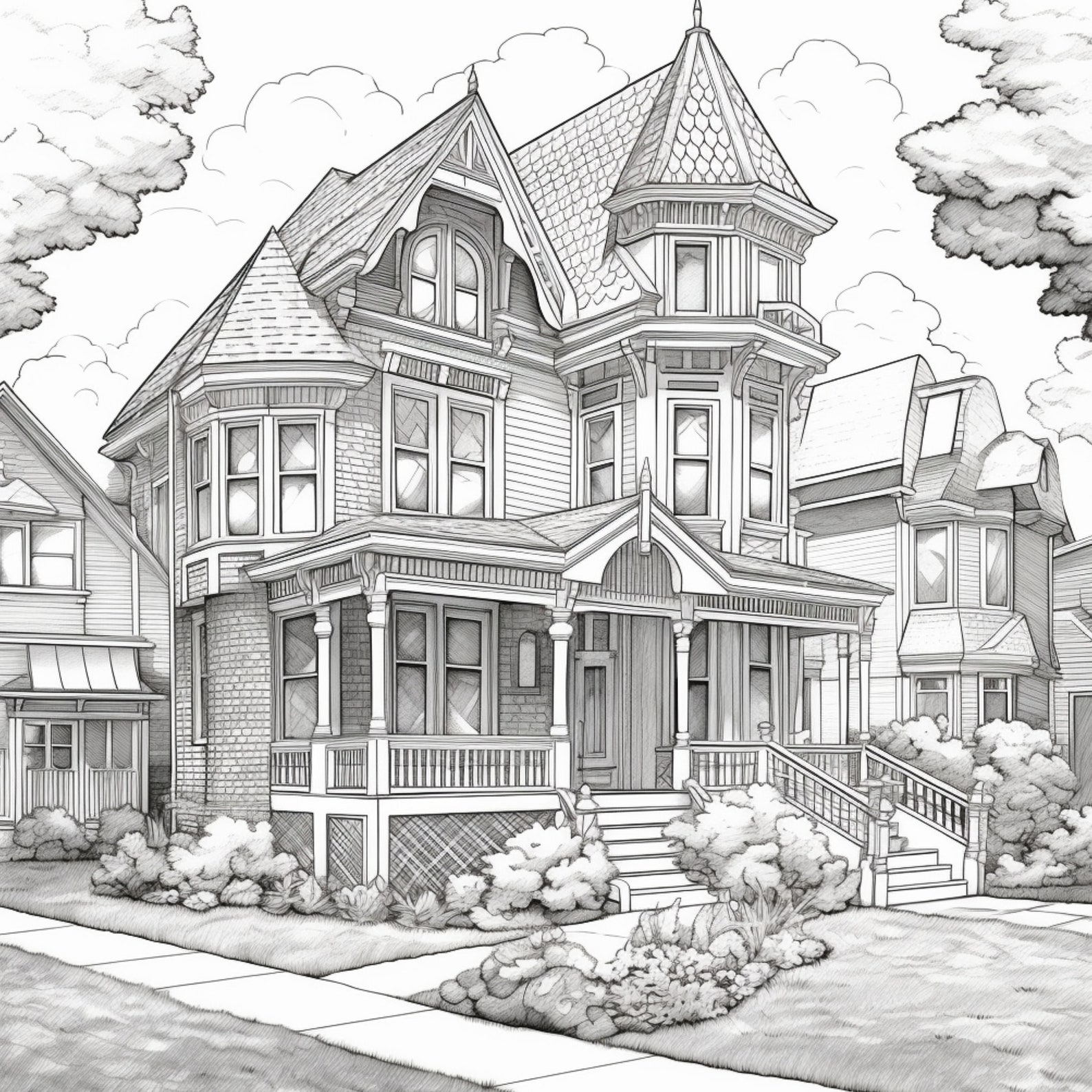 Architectural Wonders Coloring, Digital PDF Download, Monumental ...