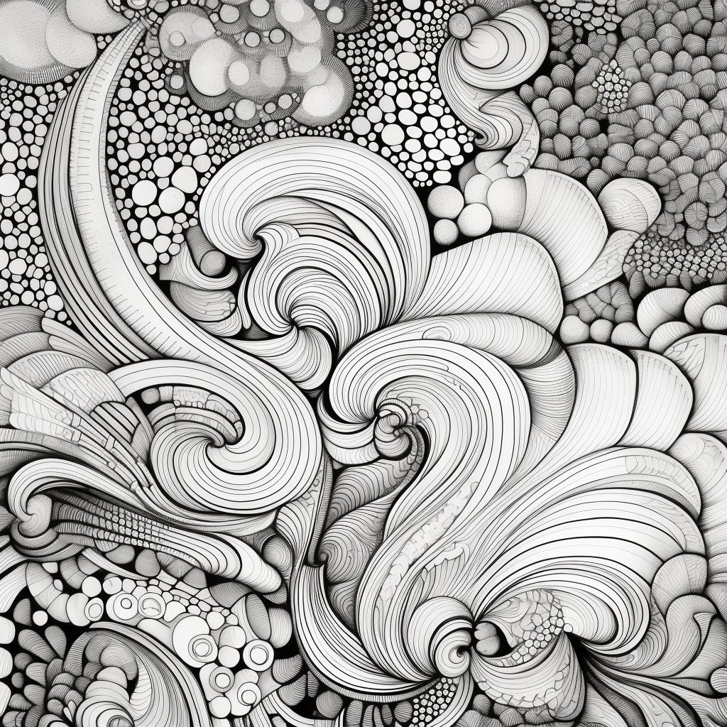 Unleash Your Creativity: Abstract Harmony Coloring, Digital PDF ...