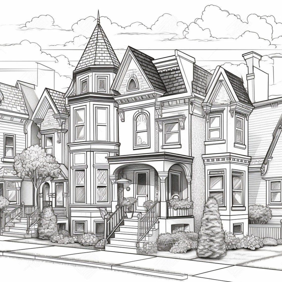 Architectural Wonders Coloring, Digital PDF Download, Monumental ...