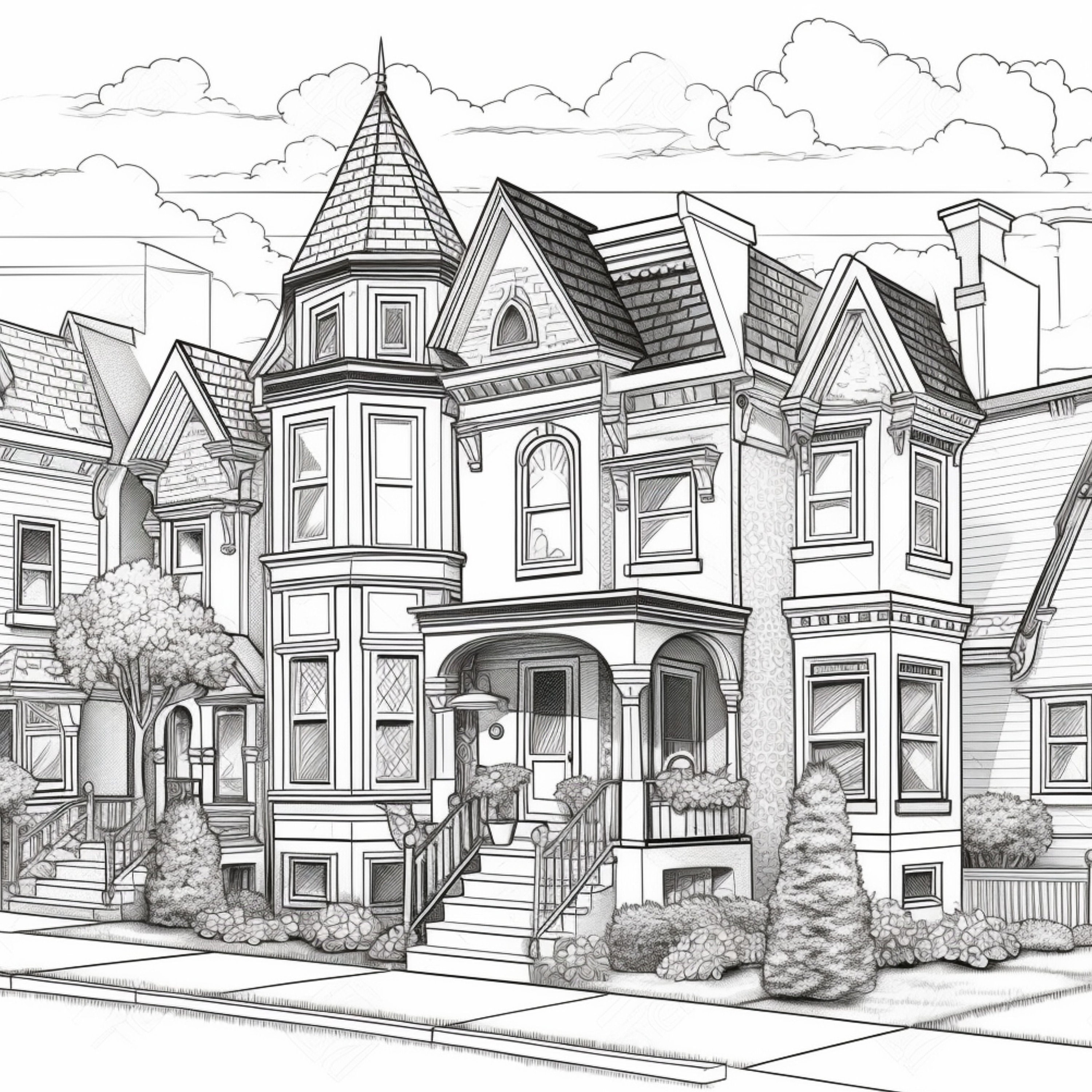 Architectural Wonders Coloring, Digital PDF Download, Monumental ...