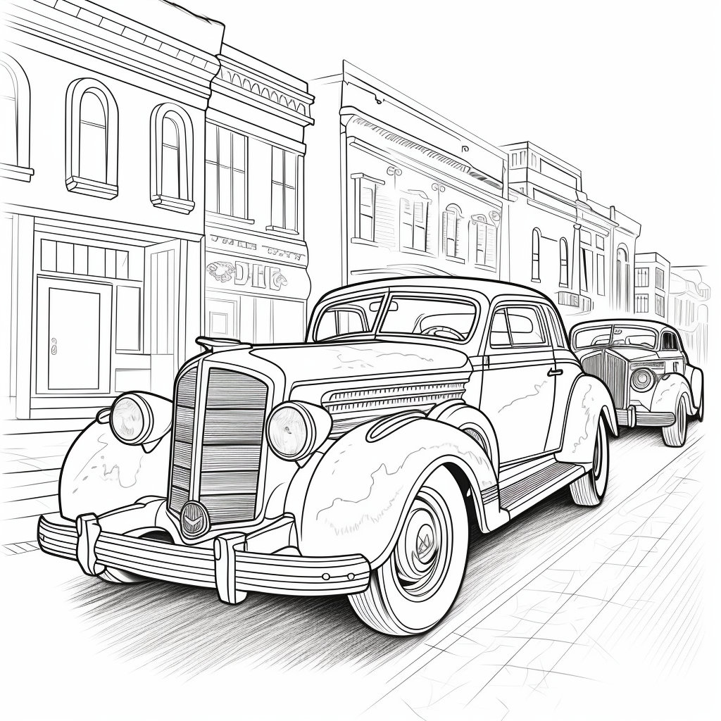 Vintage Charm Adult Coloring, Digital PDF, Nostalgic Art Pages ...