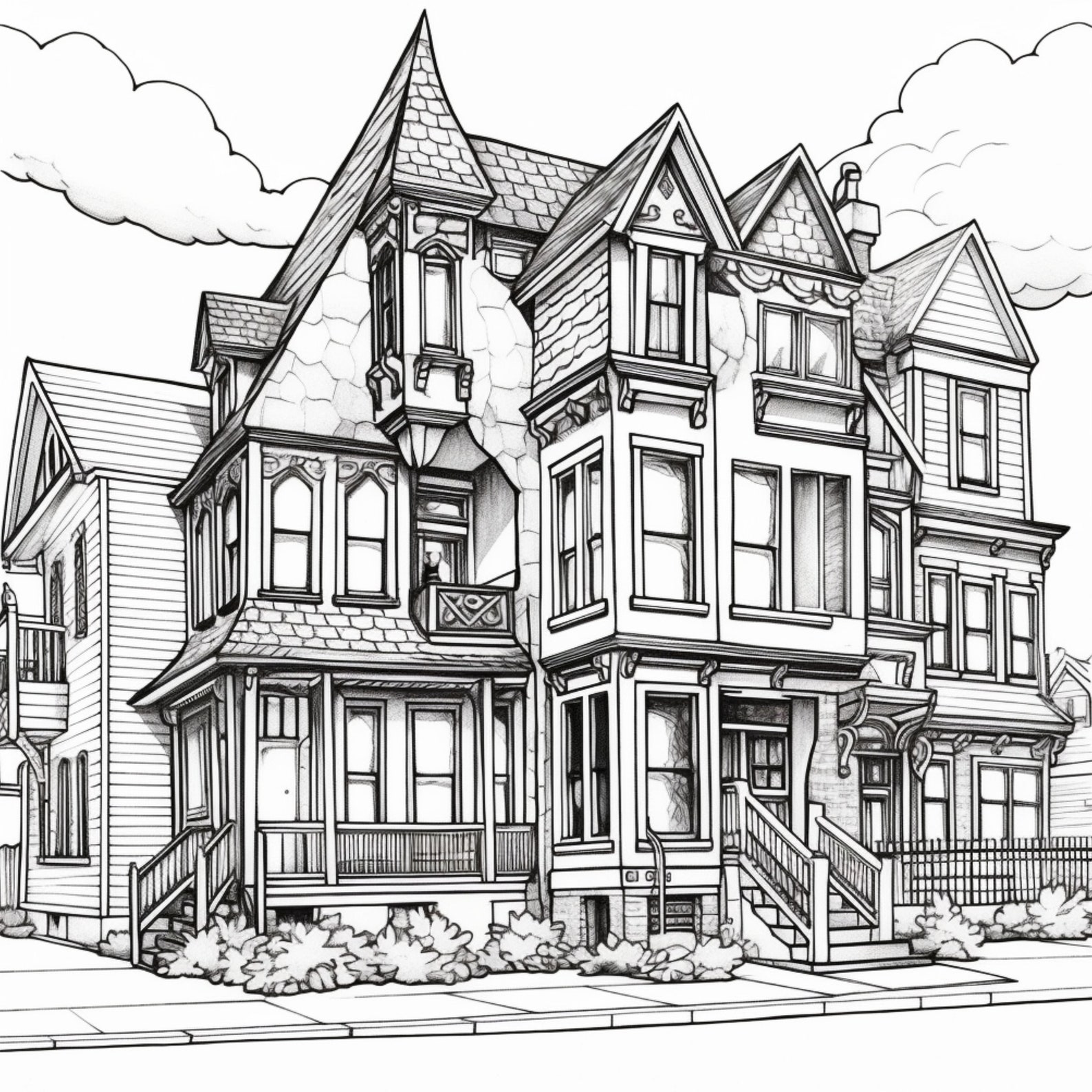 Architectural Wonders Coloring, Digital PDF Download, Monumental ...