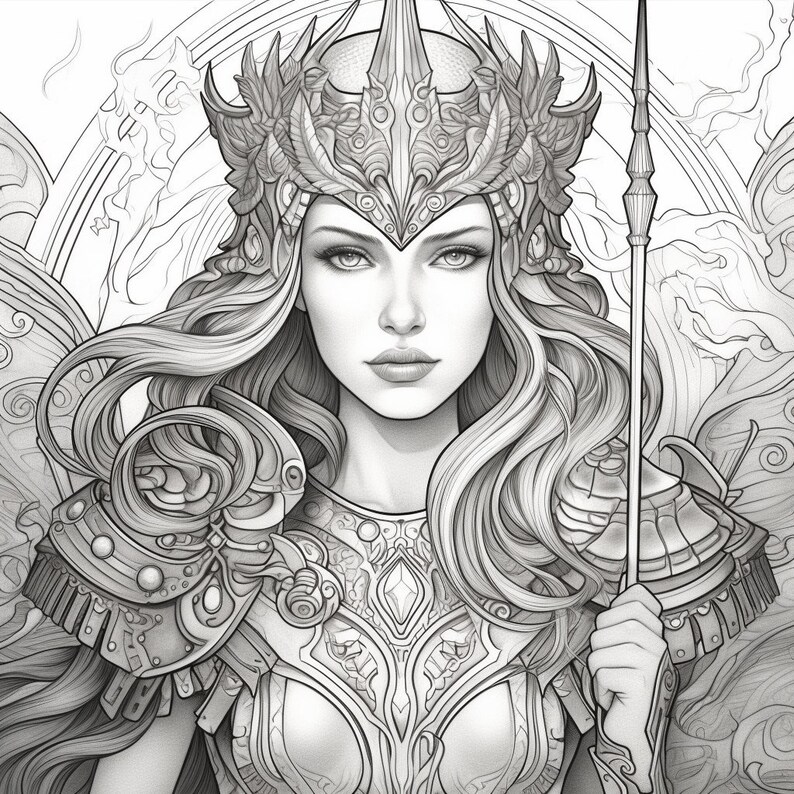 Magna Women Coloring, 17 Powerful Female Pages, Dynamic Character Art ...