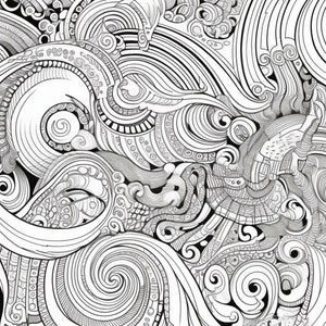 Unleash Your Creativity: Abstract Harmony Coloring, Digital PDF ...