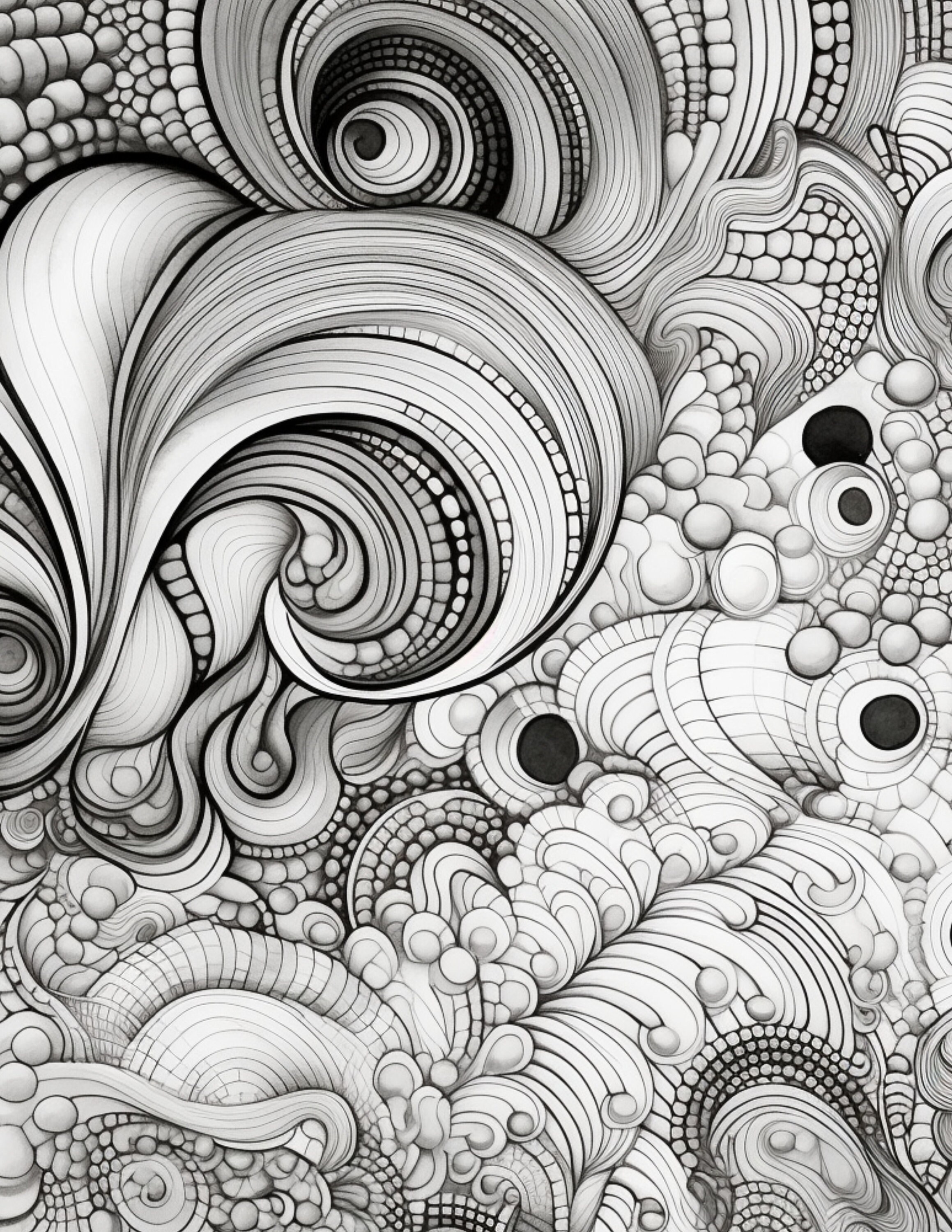 Unleash Your Creativity: Abstract Harmony Coloring, Digital PDF ...