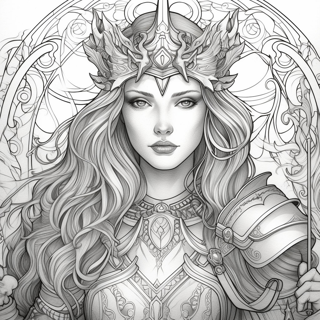 Magna Women Coloring, 17 Powerful Female Pages, Dynamic Character Art ...