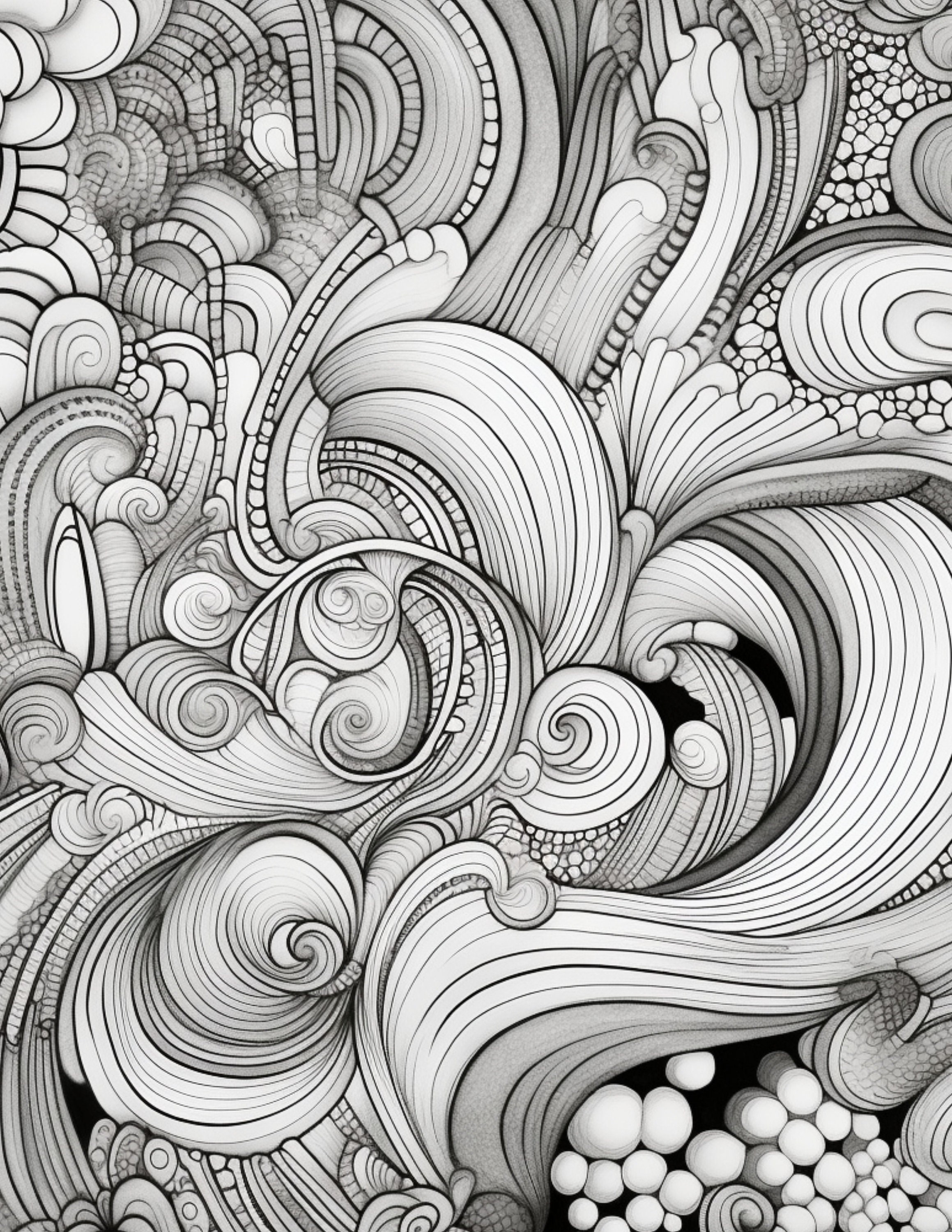 Unleash Your Creativity: Abstract Harmony Coloring, Digital PDF ...