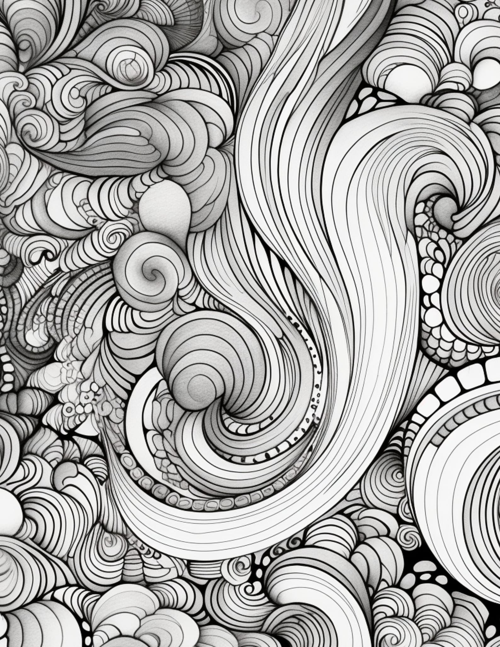 Unleash Your Creativity: Abstract Harmony Coloring, Digital PDF ...