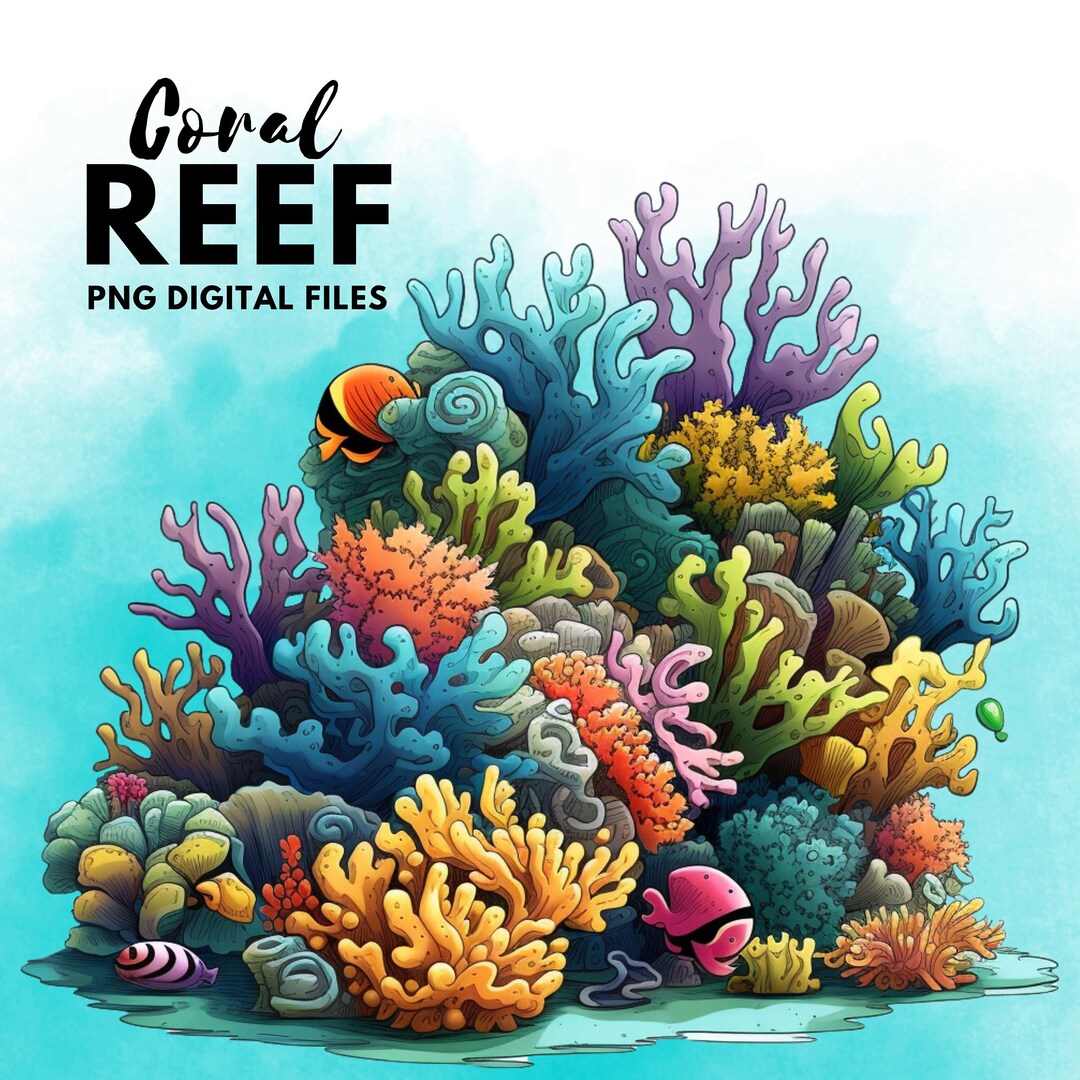 Coral Reef Digital Download Part 2 Png - Etsy