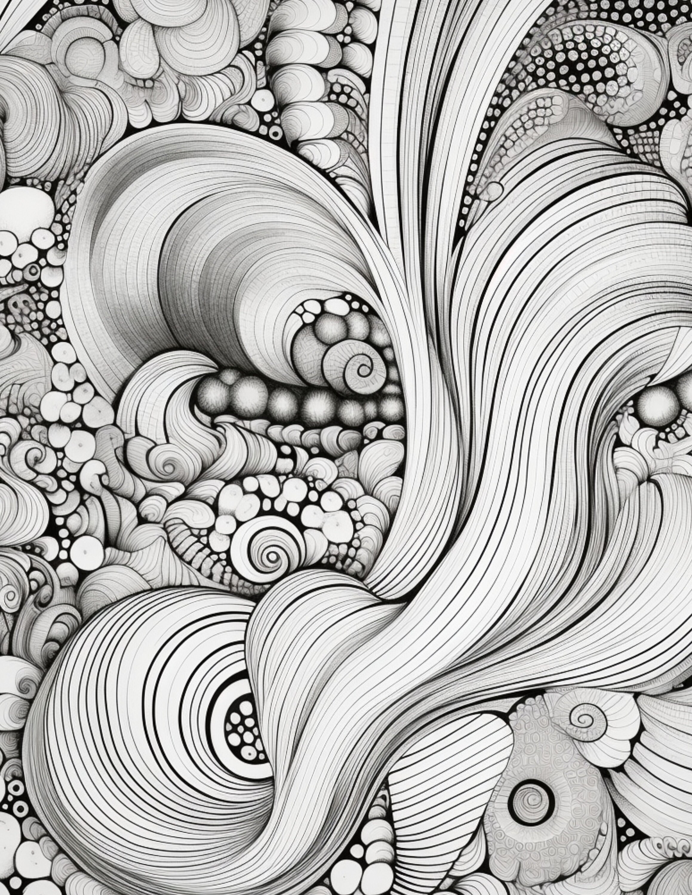 Unleash Your Creativity: Abstract Harmony Coloring, Digital PDF ...