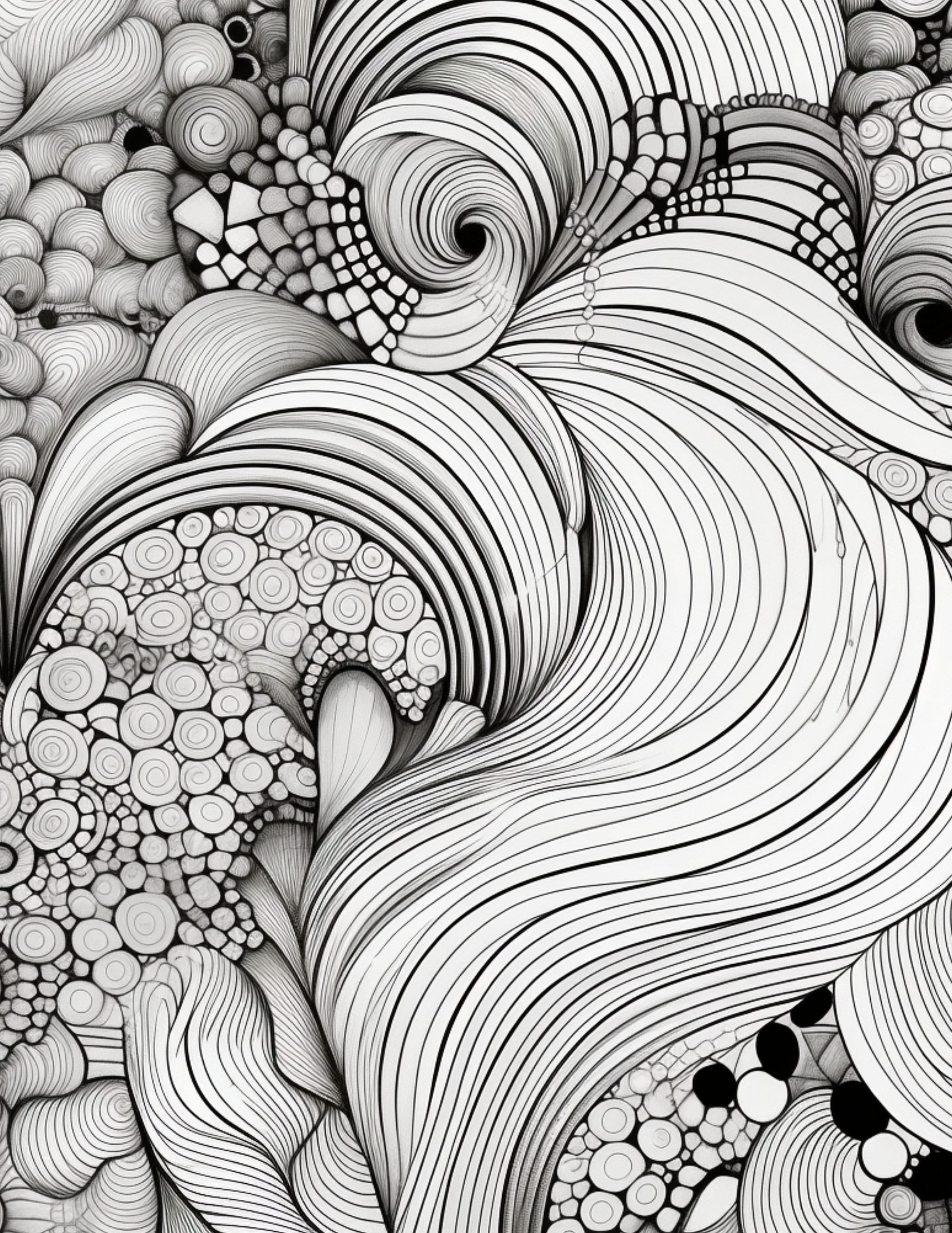 Unleash Your Creativity: Abstract Harmony Coloring, Digital PDF ...