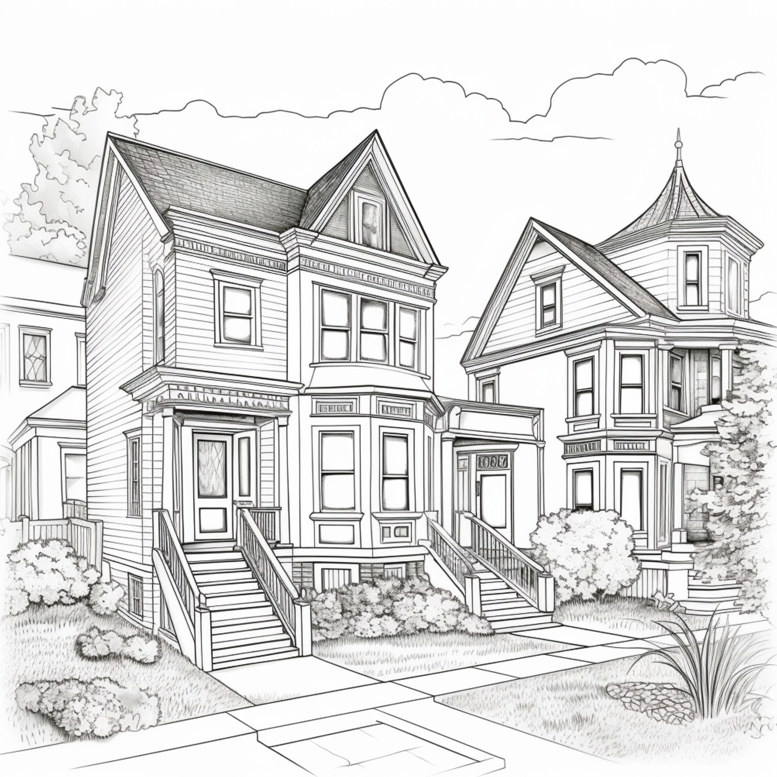 Architectural Wonders Coloring, Digital PDF Download, Monumental ...