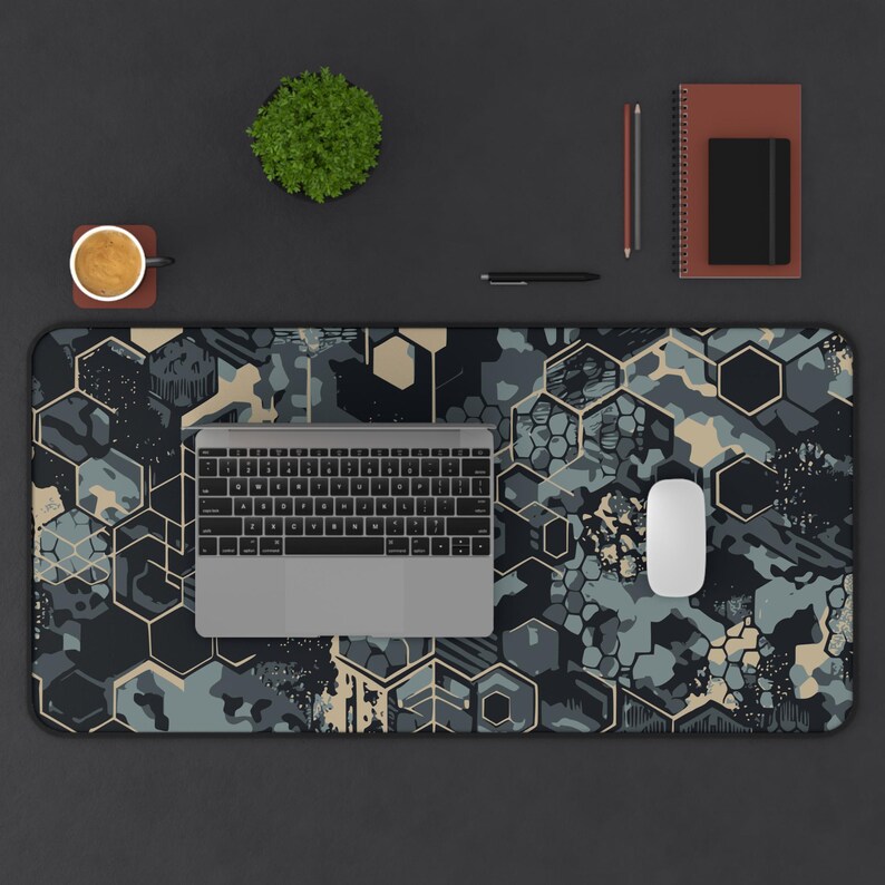 Camo Desk Mat: Modern Neoprene Mousepad - Gamer Decor - Etsy