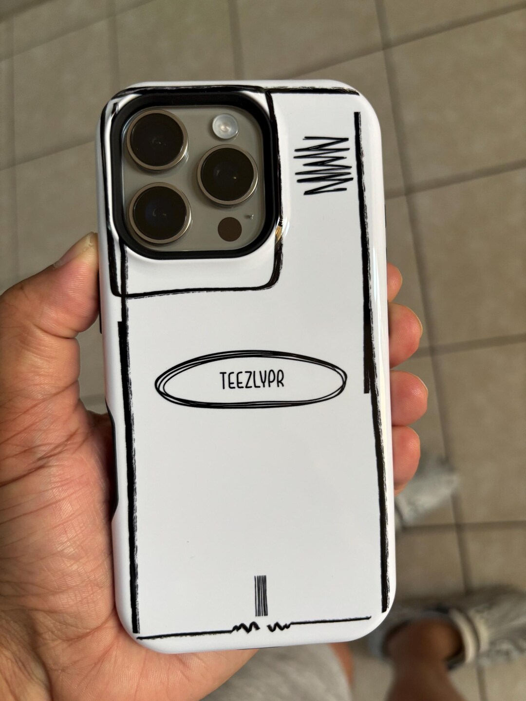 Phone Case, Doodle Minimalist Black and White Drawing of a Cover ...