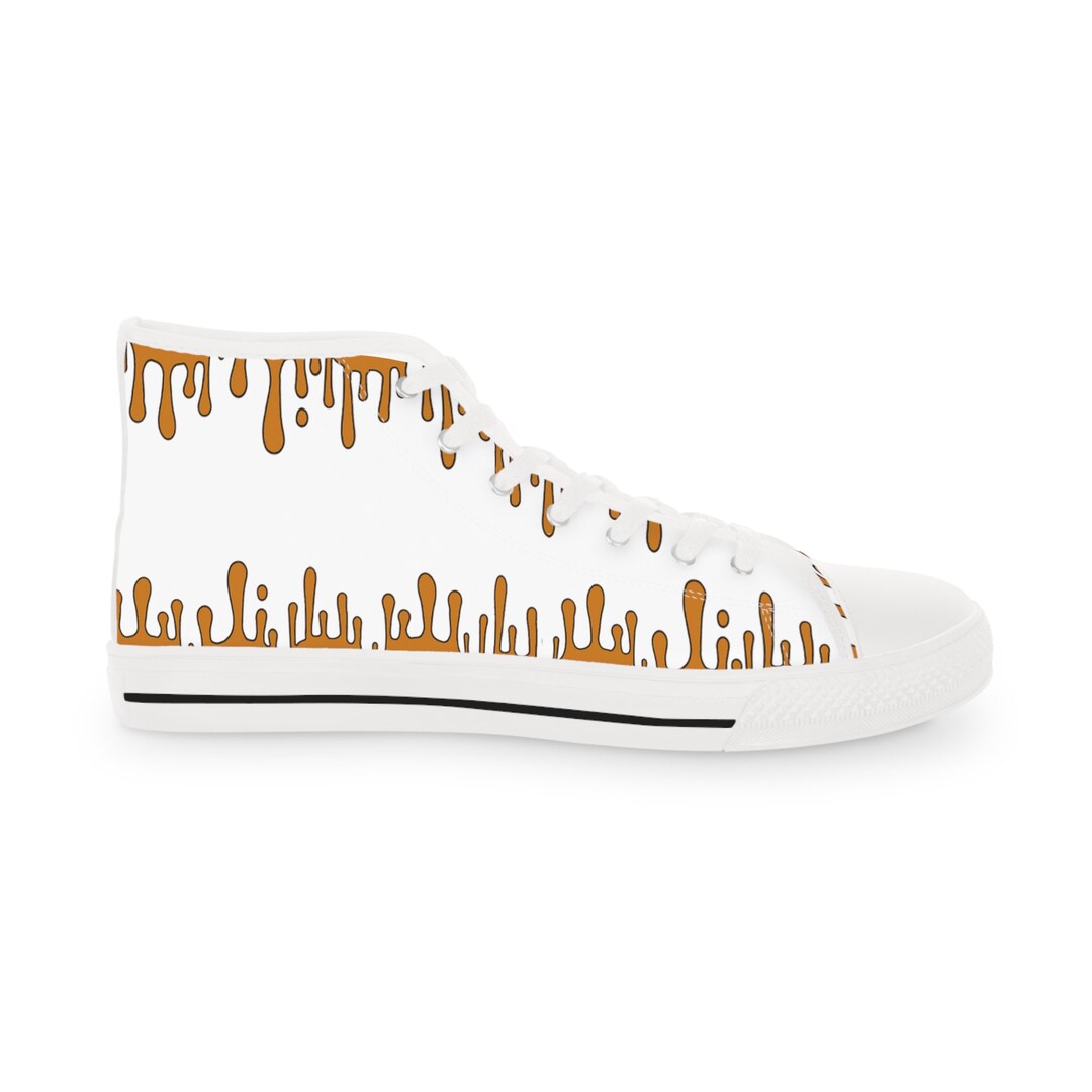 The Drip High Top Sneakers in Burnt Orange - Etsy