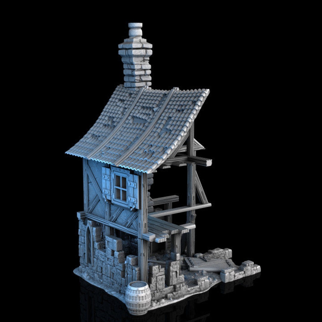 House in Ruins - Medieval Town Set - Etsy