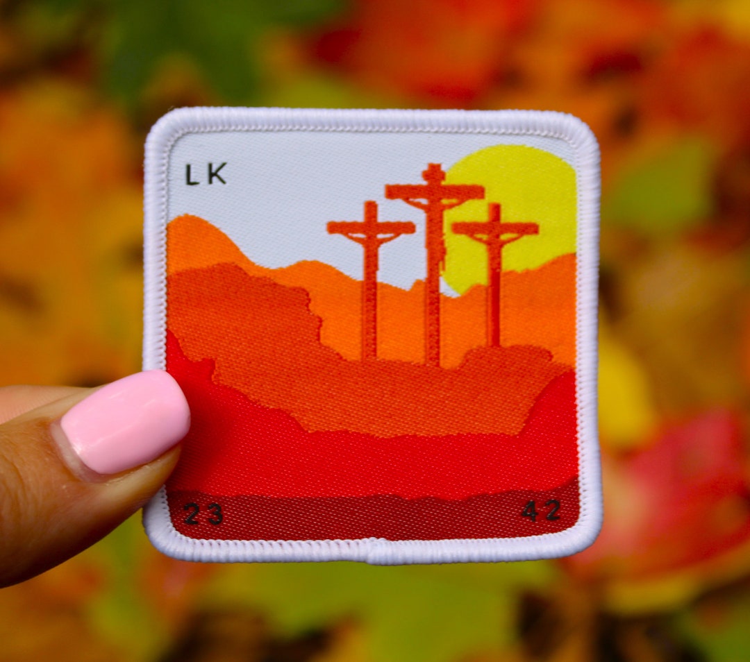 Calvary Jesus on the Cross Christian Woven Patch - Etsy