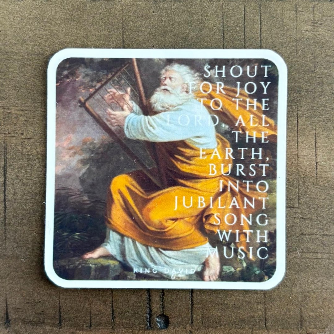 King David Christian Laminated Vinyl Sticker/decal - Etsy