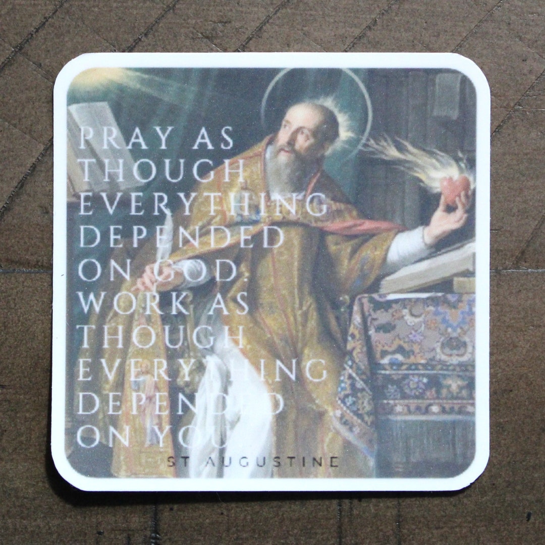 Saint Augustine Christian Laminated Vinyl Sticker/decal - Etsy