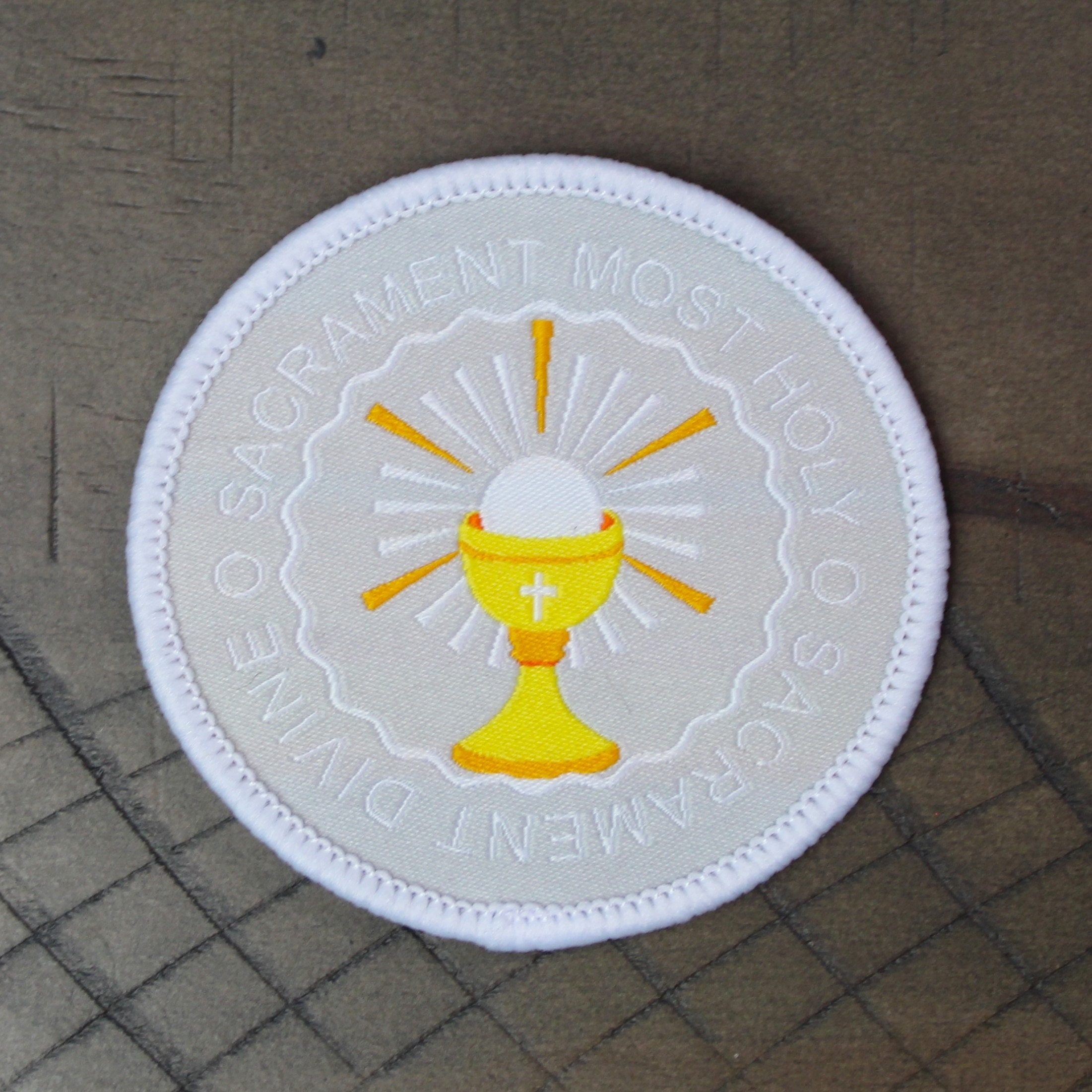 O Sacrament Most Holy Eucharist Christian Woven Patch Iron On - Etsy