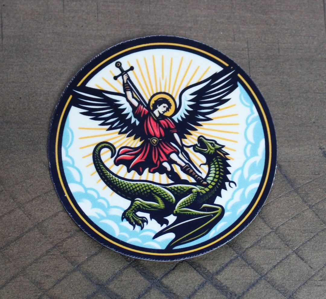 St. Michael the Archangel Christian Laminated Vinyl Sticker/decal - Etsy