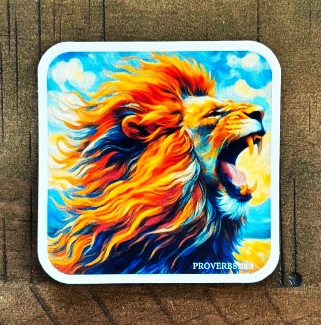 The Righteous Are as Bold as a Lion | Christian Laminated Vinyl Sticker ...