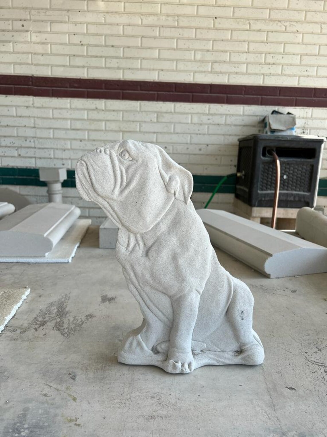 Majestic Cast Stone Dog Statue 100% Cast Stone, Customizable, Large ...