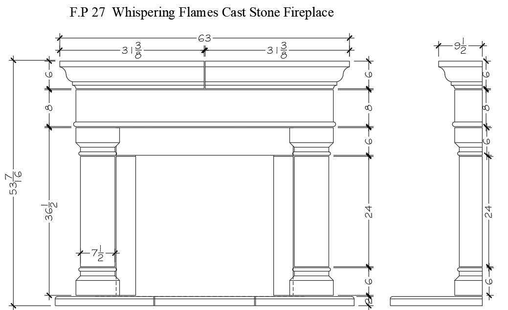 Tranquil Hearth Cast Stone Fireplace - Etsy