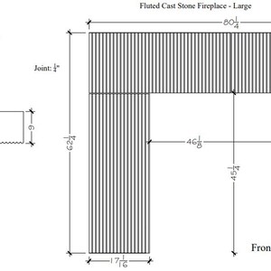 Fluted Cast Stone Fireplace Mantel Surround - Etsy