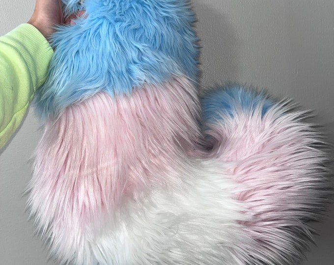 HQ Fursuit Premade Trans Flag Themed Tail *NEED GONE* - Etsy