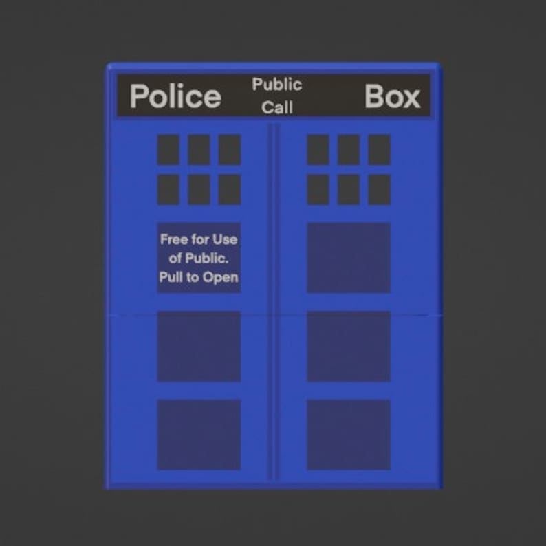 Deck Box - Tardis - STL Files - Double Sleeved - Etsy