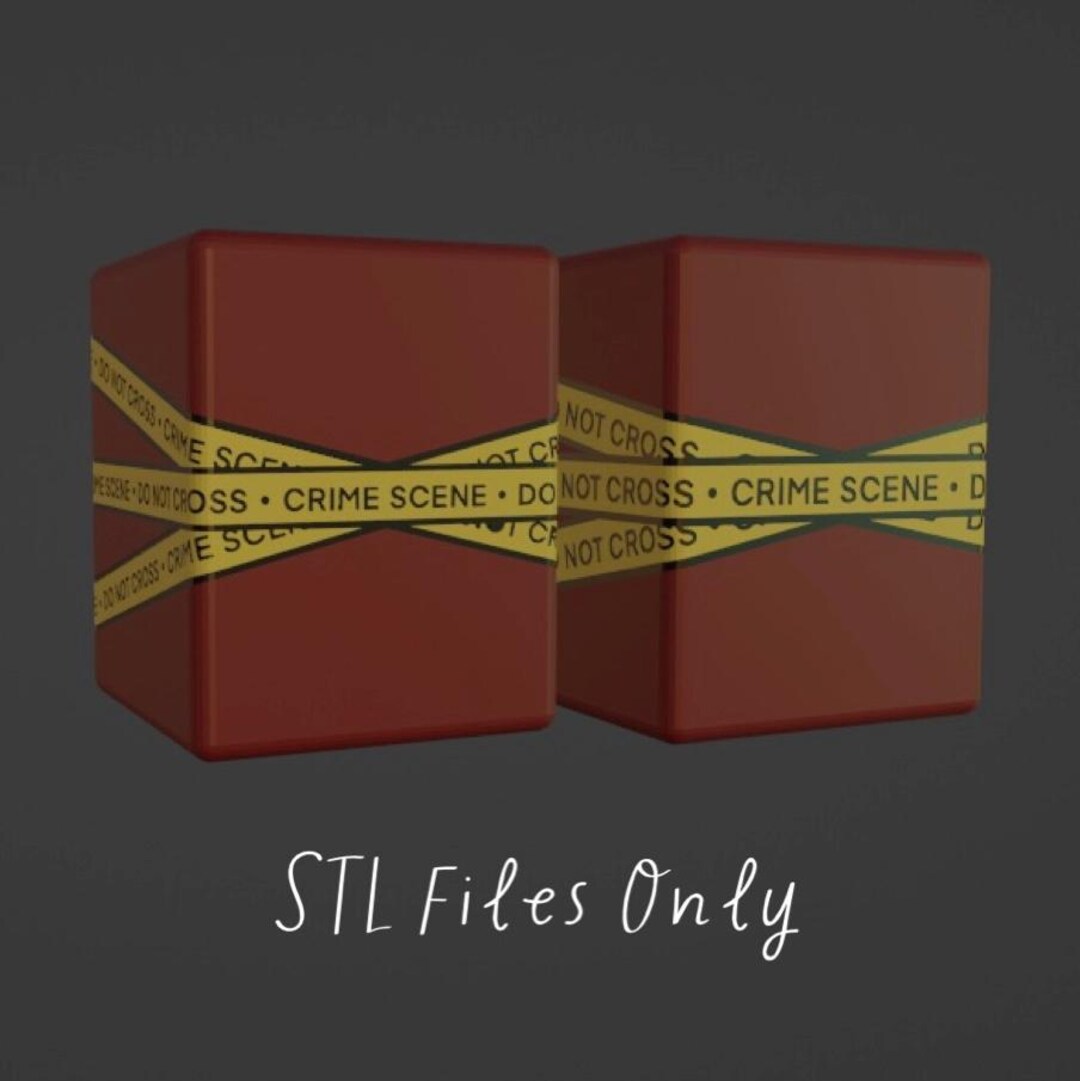 Deck Boxes - Crime Scene - Double & Triple Sleeved - STL Files - Etsy