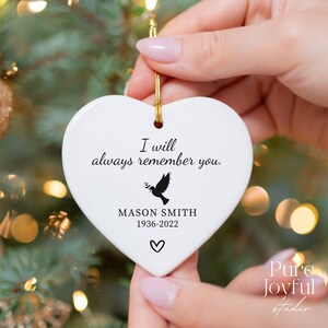 Always Remember You Personalized Ornament, Sympathy Gift, Bereavement ...