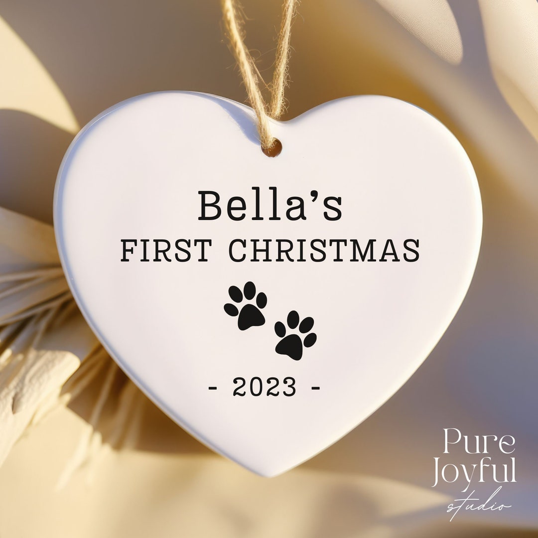 Dogs First Christmas Ornament - Custom Dog Ornament - Custom Pet ...