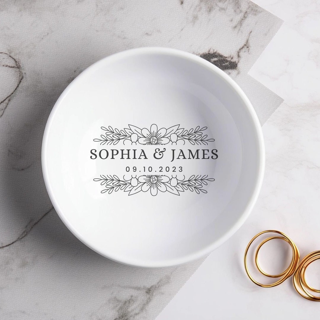 Personalized Ring Dish Engagement Ring Dish Holder Engagement Gifts for ...