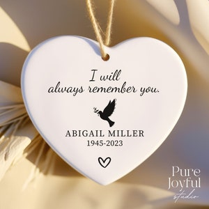 Always Remember You Personalized Ornament, Sympathy Gift, Bereavement ...