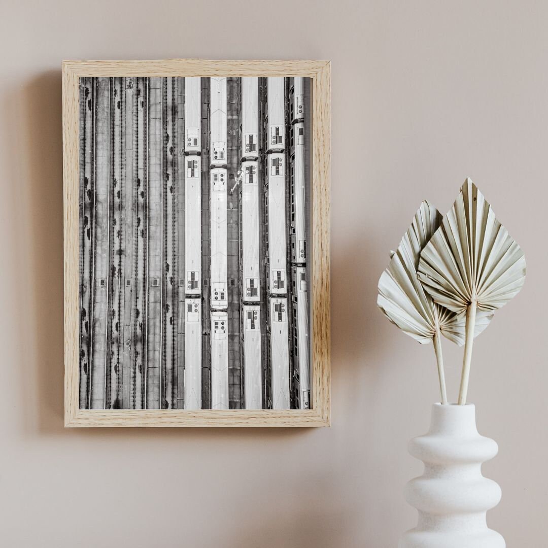 New York City MTA Train Yard Print- Aerial Photography - Cityscape ...