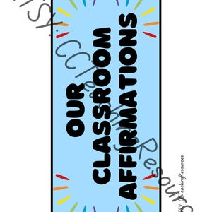 Rainbow Theme Classroom Affirmations, Classroom Affirmations ...