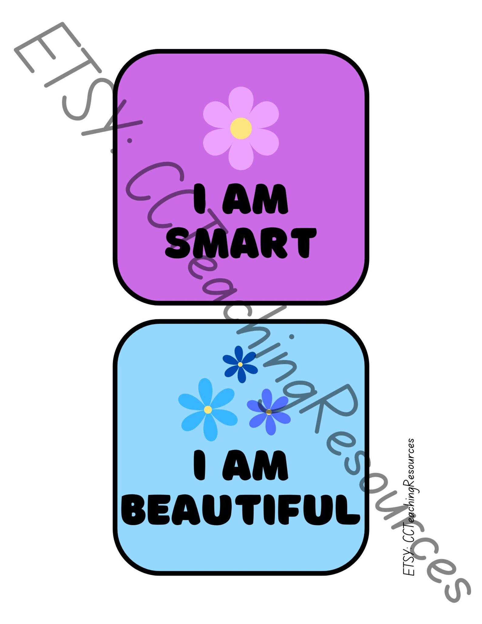 Flower Themed Classroom Affirmations, Classroom Affirmations ...
